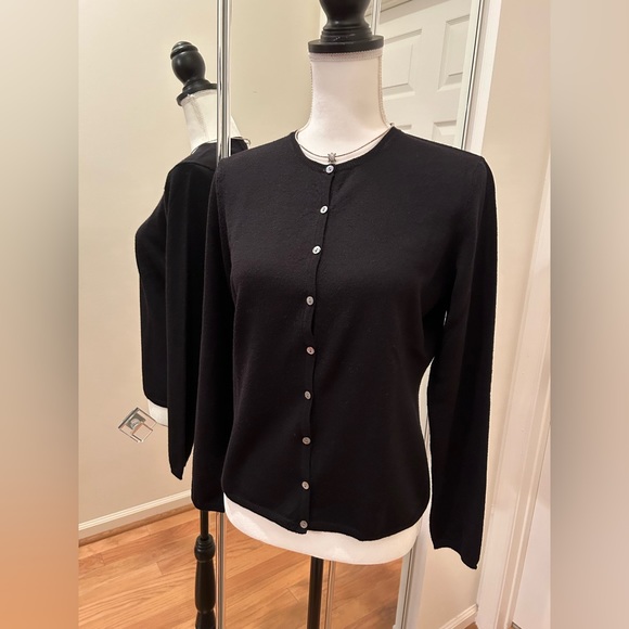 Sutton Studio | Sweaters | Nowt Sutton Studio Black Buttonfront 0 Wool ...